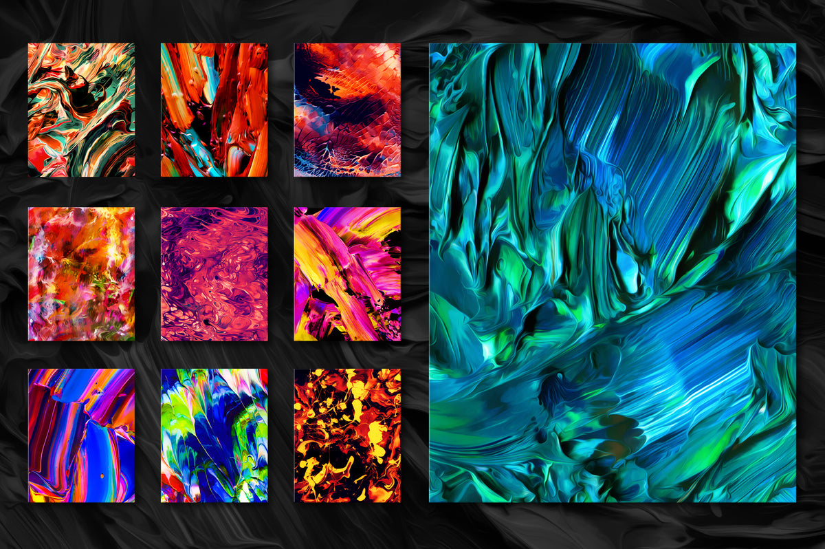 Flow Bundle: 300 Fluid Abstract Paint Textures – Chroma Supply