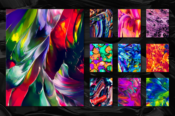 Flow Bundle: 300 Fluid Abstract Paint Textures – Chroma Supply